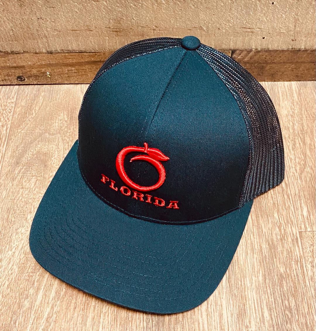 The Ridge Trucker Black/Black Red logo – Florida Heritage Apparel
