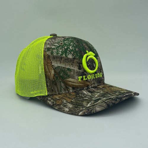 Florida Snapback Camo/Neon Yellow Neon Yellow Logo – Florida Heritage ...