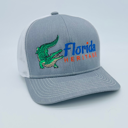 The Heritage Gator Heather Grey/White – Florida Heritage Apparel